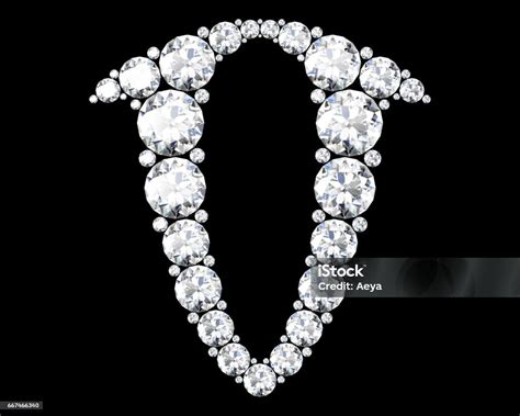 다이아몬드 알파벳 편지 O 0명에 대한 스톡 벡터 아트 및 기타 이미지 0명 3차원 형태 결정체 Istock