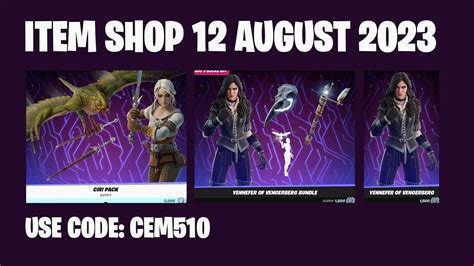 Fortnite Item Shop August YouTube