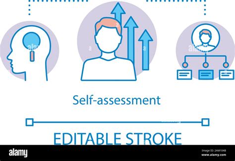 Self Assessment Concept Icon Test Idea Thin Line Illustration People