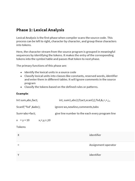 Phases Of Compiler Pdf