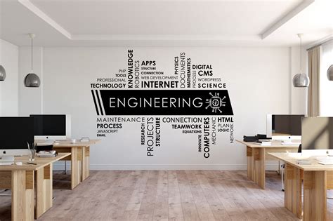 Engineering Wall Decor Engineering Wall Decal Engineering Etsy