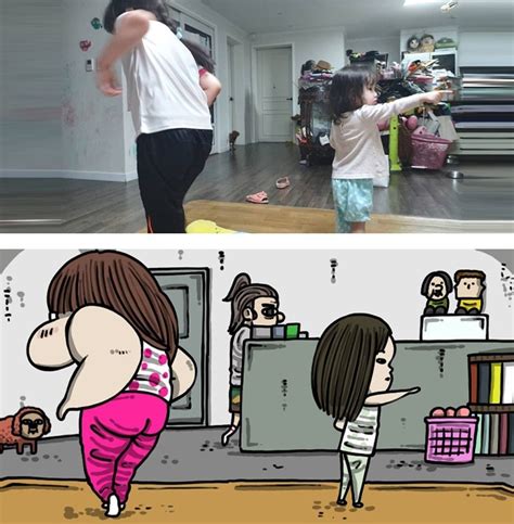 더쿠 마음의 소리 애봉이 아빠 머리가 만화적 표현이 아니었구나