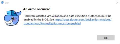Virtualisation Disabled In Task Manager But Enabled In Bios · Issue 1147 · Dockerfor Win · Github