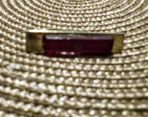 1960s Ruby Lucite Tieclip Goldtone Ruby Red Lucite Accent Stone With Etched Ship Excellent