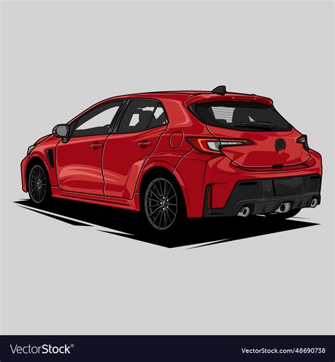 Red Gr Corolla Royalty Free Vector Image Vectorstock