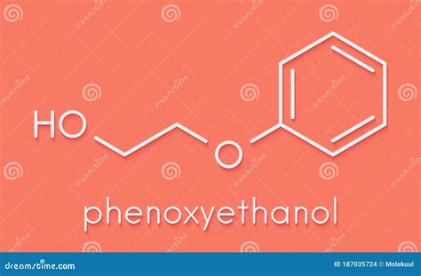 Phenoxyethanol Molecular Structure 3d Model Molecule Primary Alcohols Structural Chemical
