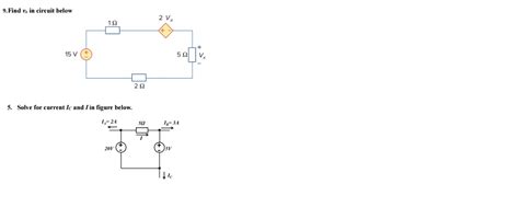 Solved Find Vx In Circuit Below Solve For Chegg