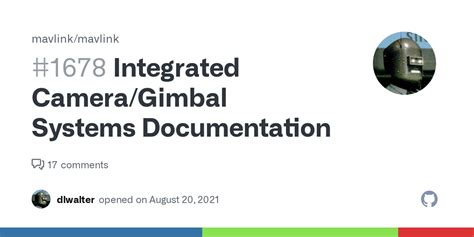 Integrated Camera Gimbal Systems Documentation · Issue 1678 · Mavlink Mavlink · Github