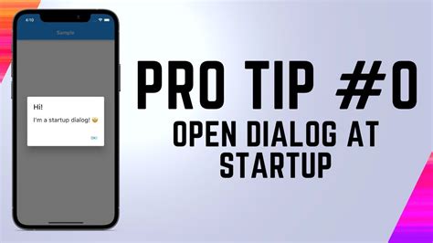 Flutter Pro Tip 0 Open A Dialog At Startup Youtube