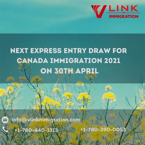 Next Express Entry Draw For Canada Immigration 2021 On 30th April