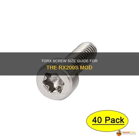 Torx Screw Size Guide For The Rx200s Mod Shuntool
