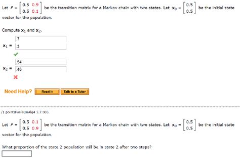 Solved 05 Let P Vector For The Population Compute X1 And