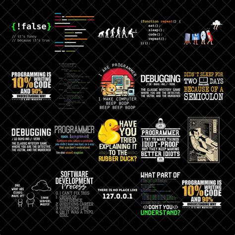 Funny Programmer Png Bundle Coding Cliparts Computer Geek It Guy