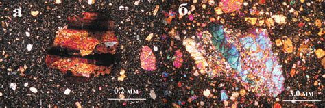 Olivine Xenocrysts а Ht 586 Basanite Remnant Zebra Like Texture Of