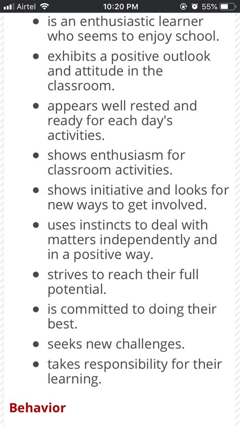 Easy Report Card Comments For Kindergarten Artofit