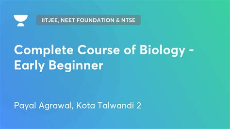 Iitjee Neet Foundation And Ntse Complete Course Of Biology Early