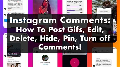 How To For Instagram Comments Post Gifs Edit Delete Hide Pin Turn