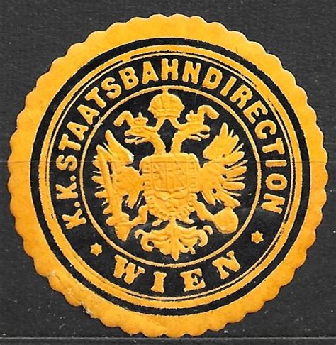 Pečeť Vídeň C K Rakouská Státní Dráha ředitelst železnice Zálepka Aukro