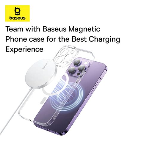 [รองรับ Ip16 17] Baseus สายชาร์จแม่เหล็ก รุ่น Simple Mini 3 Magnetic Wireless Charger 15w