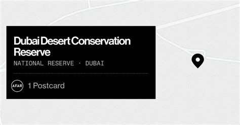 Dubai Desert Conservation Reserve On Postcard