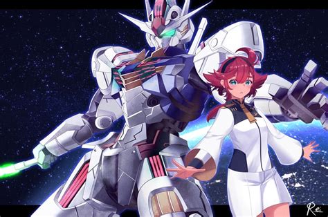 Suletta Mercury And Gundam Aerial Gundam And 1 More Drawn By Reiei8