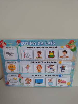 Quadro De Rotina Para Autismo Menina Compre Produtos Personalizados