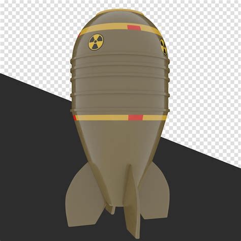 Premium Psd Nuclear Bomb 3d Render