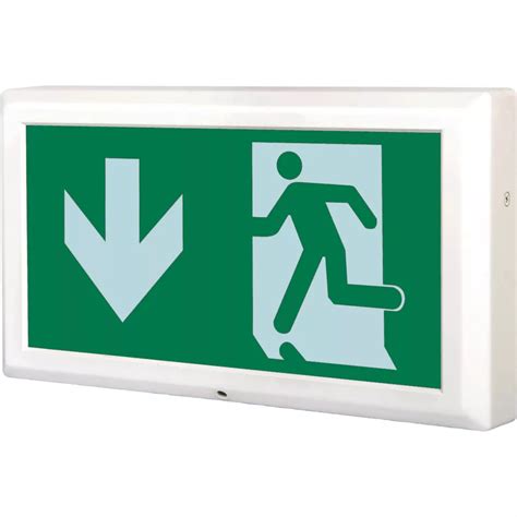 Luceco Tempus Maintained Emergency Led Exit Box With Down Arrow 8w