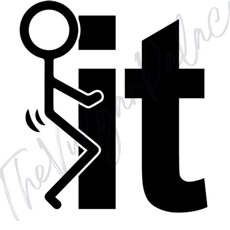 Fuck It Stick Figure Sticker Etsy