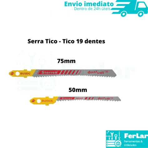 Lâmina de Serra Tico Tico Corte Curvo 50mm Corte Reto 75mm Encaixe