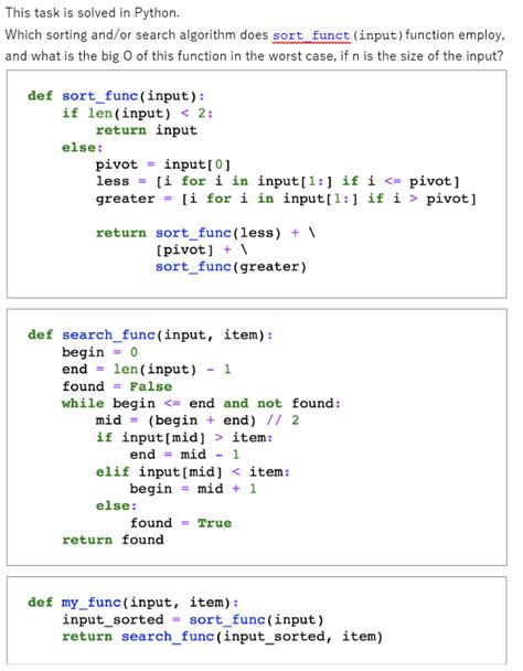 Solved This Task Is Solved In Python Com Which Sorting Chegg Com