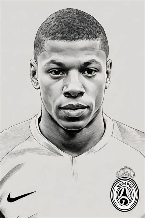 Kylian Mbappe Pencil Sketch In 2024 Sketches Pencil Sketch Celebrity Art Drawings