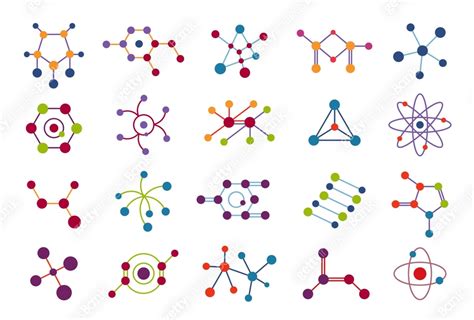 Connected Molecules Color Molecular Structure Connection Model Dna Interaction Biochemistry