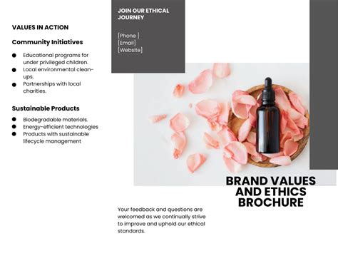 Brand Values And Ethics Brochure Template Edit Online And Download