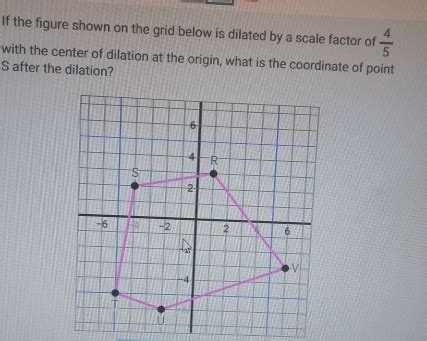 Solved If The Figure Shown On The Grid Below Is Dilated By A Scale
