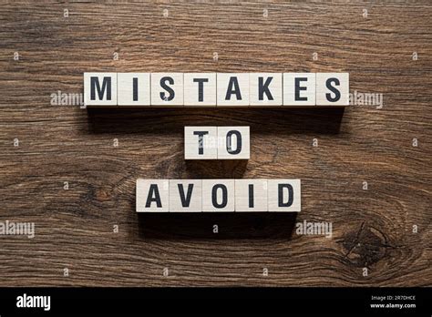 Mistakes To Avoid Word Concept On Building Blocks Text Letters