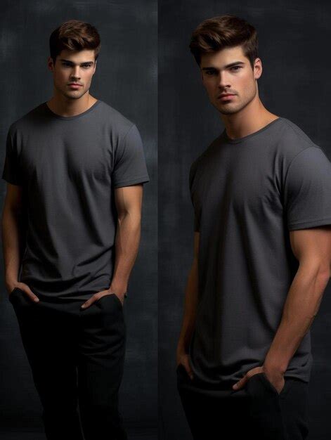 Premium Photo A Man With A T Shirt That Says Hes A Model