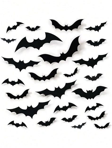 Bat Stickers Decoration 4 Different Sizes Of 3d Stereoscopic Bat