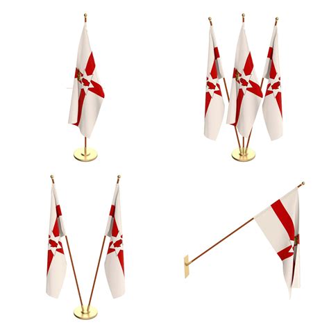 Northern Ireland Flag Pack 3d Model By Dragosburian