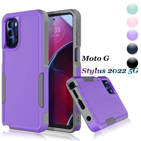 Njjex Case For Motorola Moto G Stylus 5G 2022 XT2215 2 In 1 Rugged