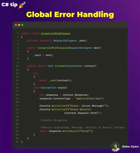 how to implement global error handling in stefan Đokić posted on