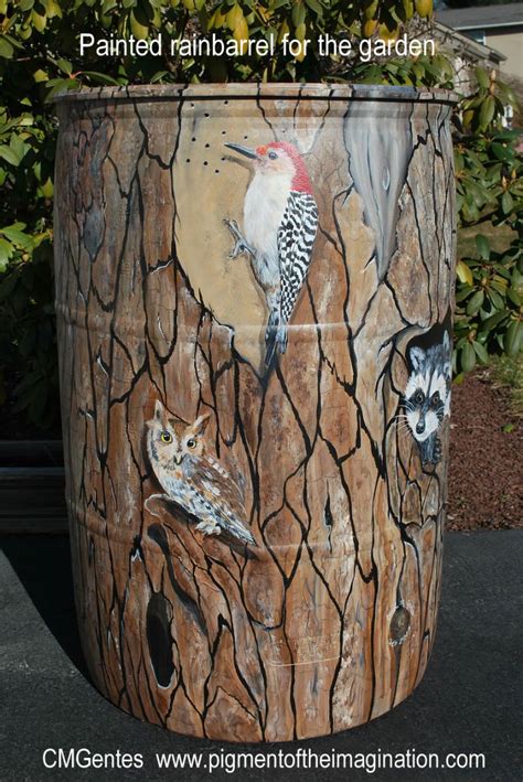 Painted Rain Barrels Help Save Water And Decorate Your Garden At The