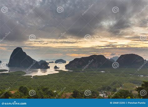 Samet Nangshe Viewpoint At Sunrise Thailand Stock Image Image Of