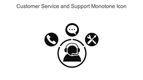 Customer Service And Support Monotone Icon In Powerpoint Pptx Png And Editable Eps Format