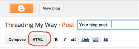 Threading My Way How To Add A Button To Your Blog