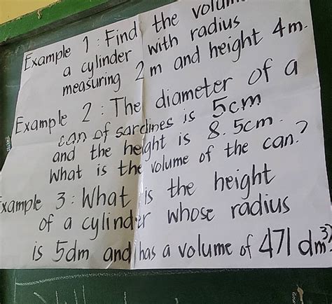 Example 1 Find The Volume Of A Cylinder With StudyX