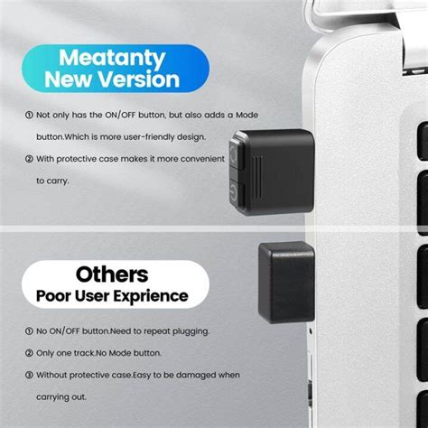 USB Mouse Jiggler Tiny Undetectable Mouse Mover With Separate Mode And ON OFF Buttons Digital