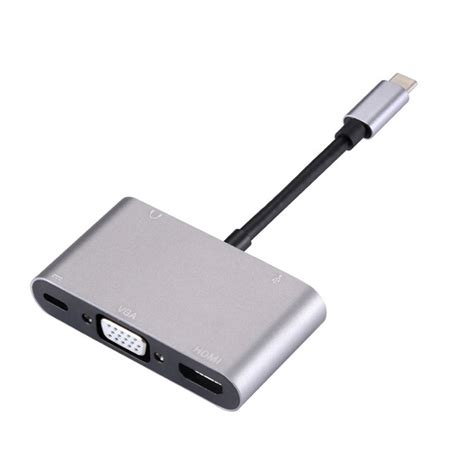 新款五合一type C拓展坞高速接口hdmi Vga Pd Dc35mm音频扩展坞 阿里巴巴