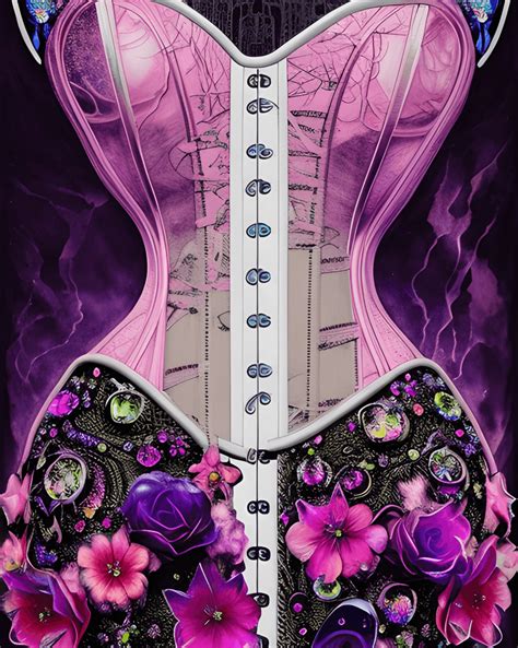 Underbust Corset Gothic Mysterious Landscape · Creative Fabrica