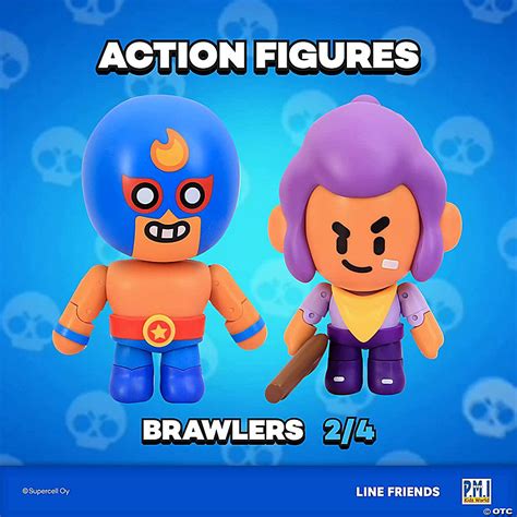Brawl Stars Shelly And El Primo Blaster Wrestler Brawler Fighter Figure